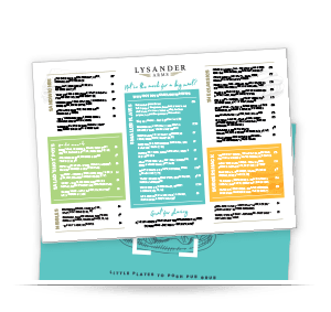 Menu – The Lysander Arms